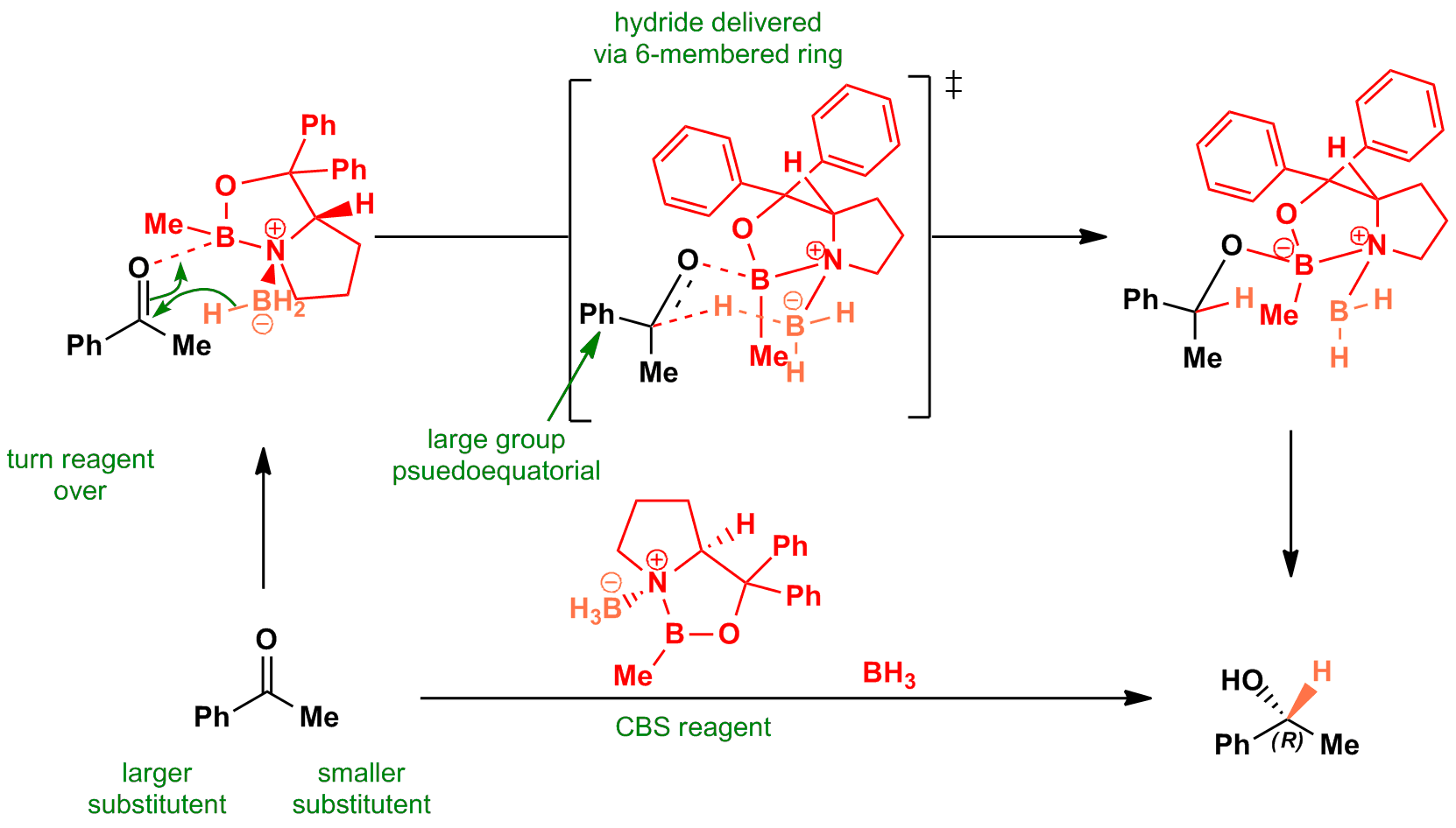 Asymmetric reduction of carbonyl with CBS reagent Asymmetric reduction of carbonyl with CBS reagent