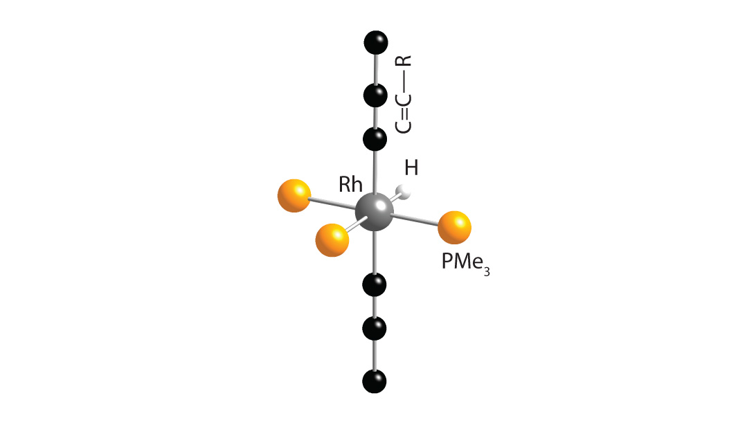 RhH(CCMe)2(PMe3)3 - mer - trans
