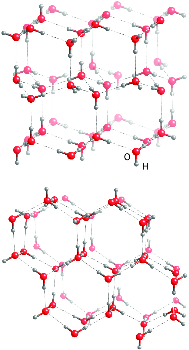 Ice - water in the solid state